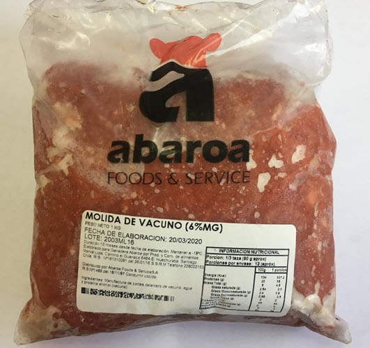 CARNE MOLIDA 6% MG 1 KG